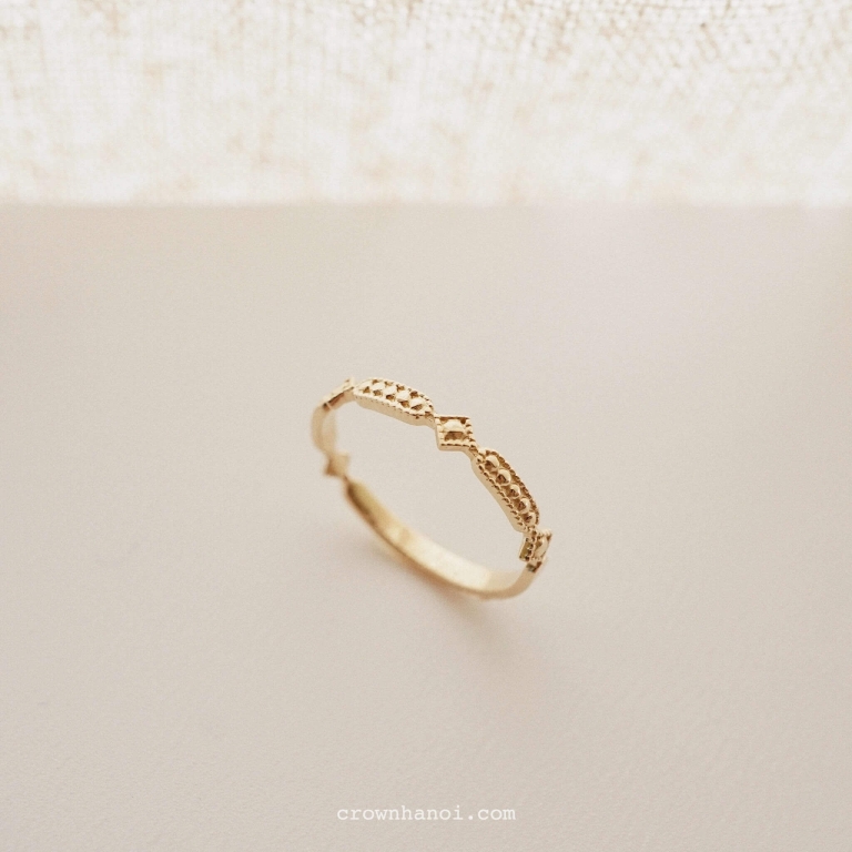 RETRO MILGRAIN RING & MIDDLE BORDER RING 4.5MM – CROWN